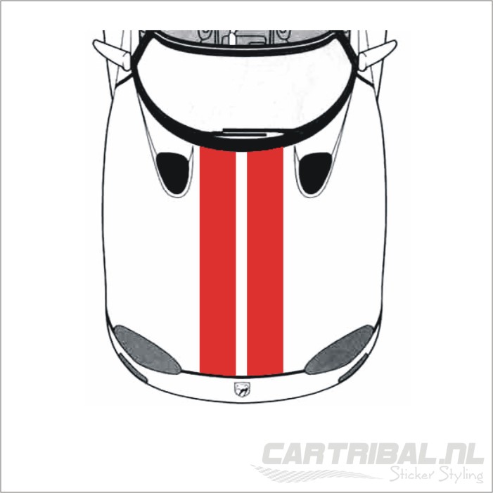 Viperstriping dubbel | cartribal.nl sticker styling